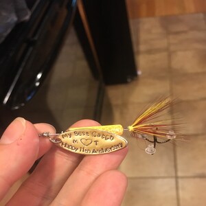 Fishing Lure Key Chain Personalized Customized and Hand Stamped - Etsy