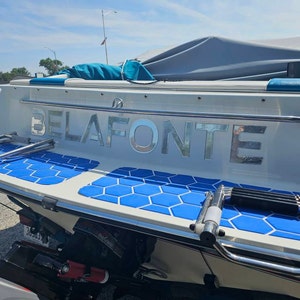 Custom Pontoon Name Chrome Raised Domed Decals Stickers SET - Etsy