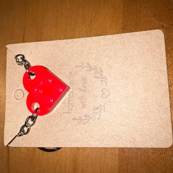 Heart Keychain Set - Made With Genuine LEGO® - Matching Keychains, Gift ...