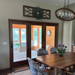 Farmhouse Wooden Wall Window Arch-large Wood Window Frame-the Longview ...