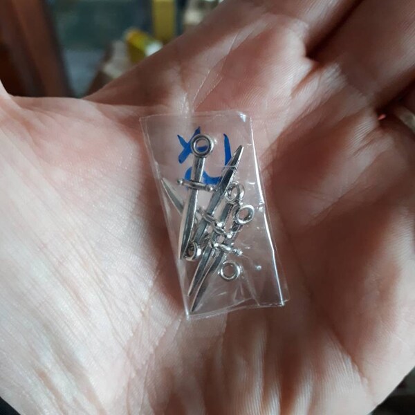 5/10x Sword Charm, 3D Saber Charms, Silver Tone G177 - Etsy