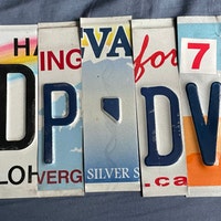 Worn & Faded License Plate Letters and Numbers to Build Your Own ...