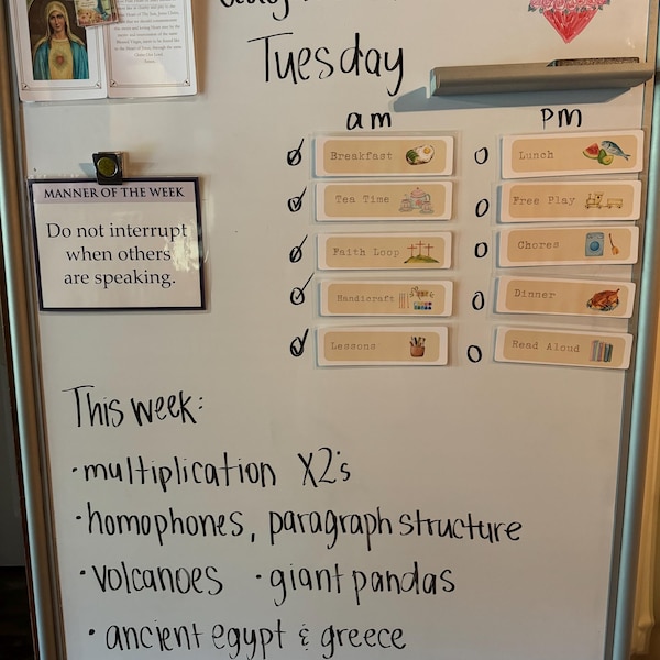 Homeschool Daily Rhythm Cards PDF Download by Rachael Rose Zoller ...