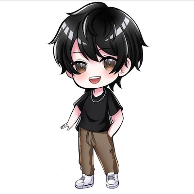 Custom Chibi Cute Animated Vtuber Logo for Your Vtuber, Animated Logo ...