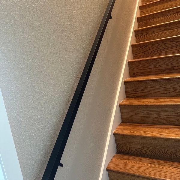 Metal Handrail 1-1/2x 1-1/2 Modern Powder Coated, Angled Finish - Etsy