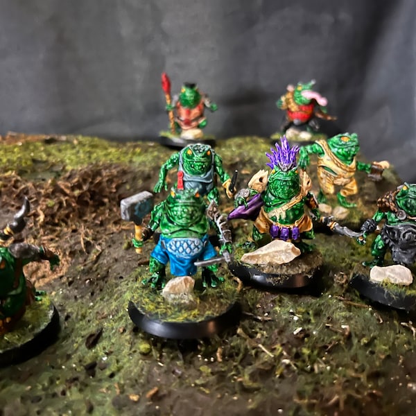 Frogfolk Miniature Pack - Bullywug & Grung-inspired Dnd Minis, Frog ...