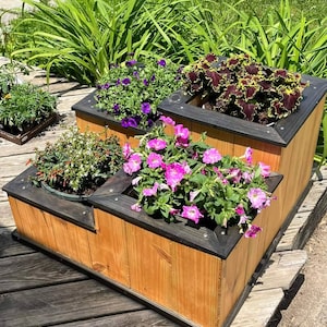 Three Tier Planter Plans, Multi-tier Planter, Fence Picket Planter ...