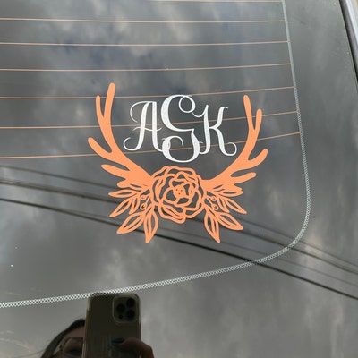 Personalized Monogram Decal Monogram Car Decal Monogram - Etsy