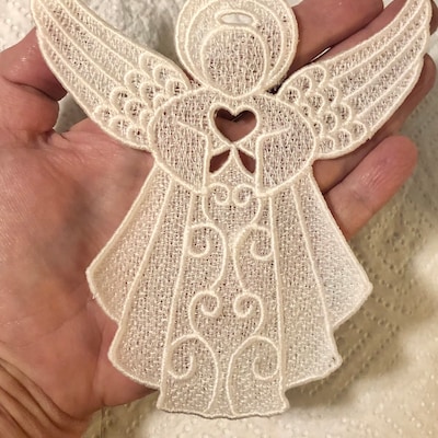 Freestanding Lace Angel machine Embroidery Design, FSL Religious ...