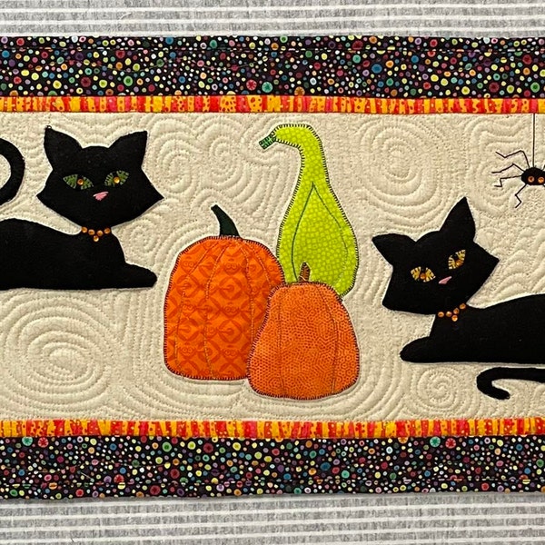 Autumn Cats Table Runner or Wall Hanging Pattern - Etsy