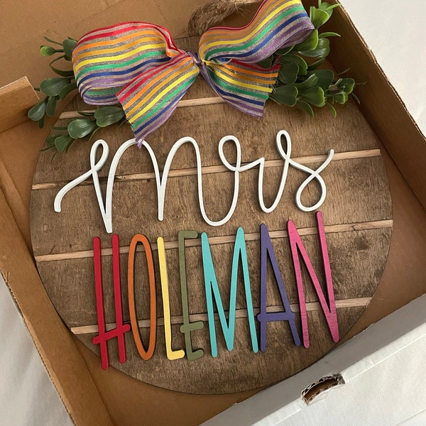 Teacher Gift,3d Cut Name Sign Classroom Decor- Teacher Graduation Gift ...