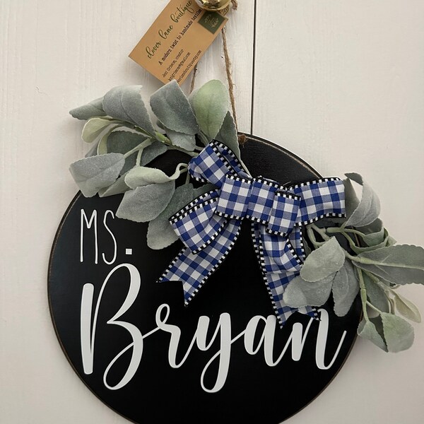 Personalized Teacher Custom Farmhouse Classroom Sign. Custom Teacher ...