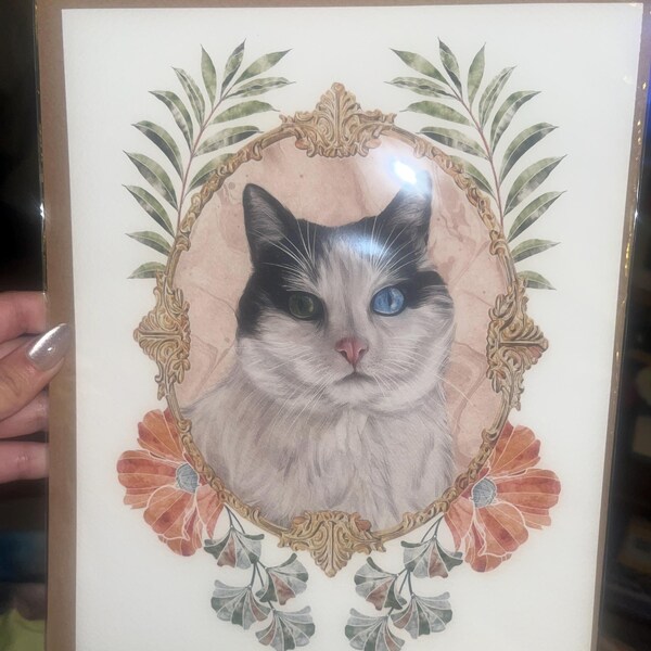 Three of Solemn Swords Embroidered Art - Etsy