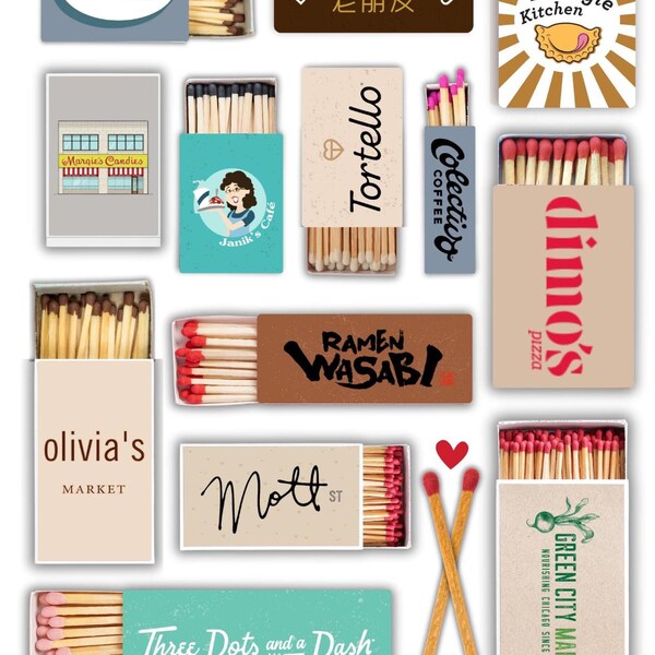Custom Matchbook Art Personalized Digital/print Matchbox Gift Retro ...