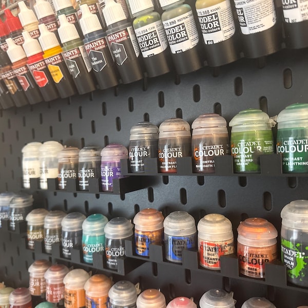 IKEA Skadis Miniature Paint Holder Racks (vallejo, Army Painter ...