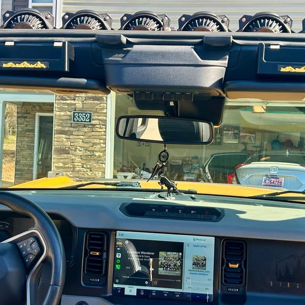 Bronco Custom Over Visor Storage Bin / Sunglass Holder W/ Choice of ...