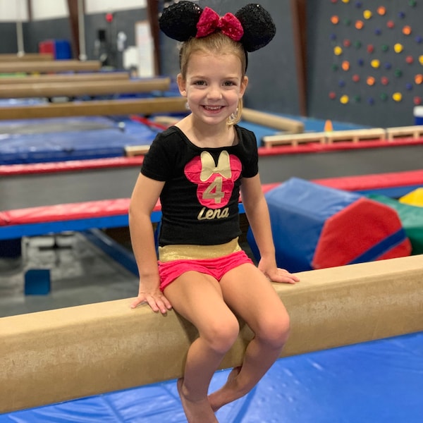 Gymnastics Leotard Outfit Birthday Personalized Minnie Mouse ...