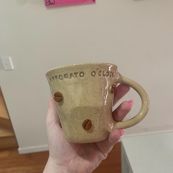 Personalised Bow Mug, Write Whatever You Want! Handmade Custom Ceramic ...