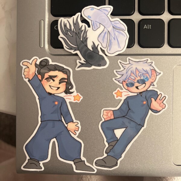 Sorcerer Anime Sticker Set Two, Chibi Matte Vinyl Stickers, Cute Kawaii ...