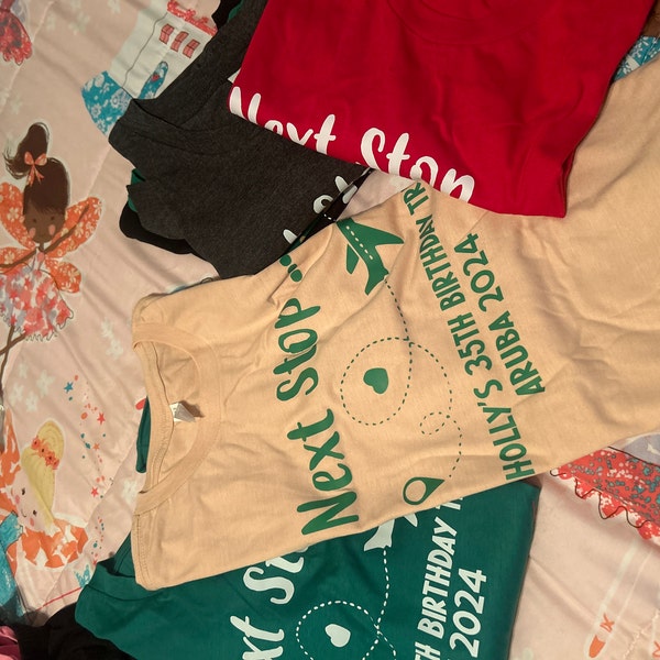 Custom Birthday Trip Shirt, Custom Destination Travel Family T-shirt ...