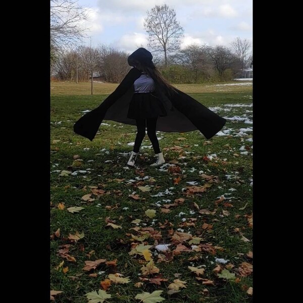 Hooded Cloak With Arm Slits, Medieval Cloak, Viking Cloak, Hooded Cape ...