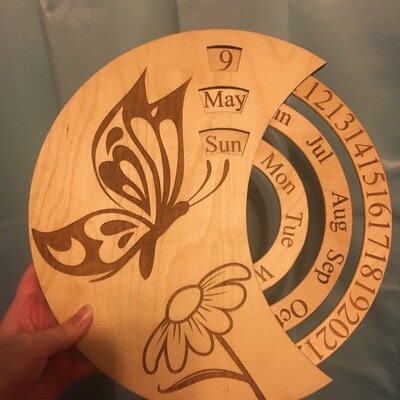 Farm SVG Engraving Perpetual Calendar Laser Cut Files - Etsy