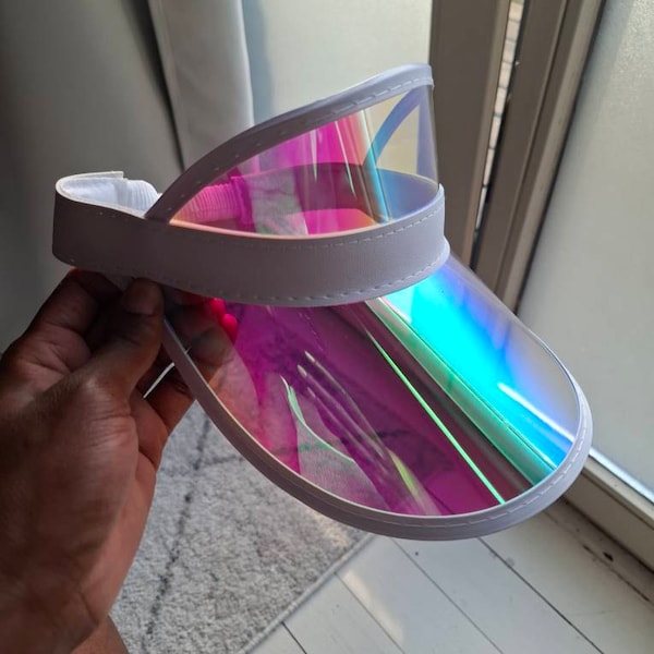 Personalized Holographic Visors,beach Bachelorette Gifts,pool Party Favors,beach Wedding Gift ...