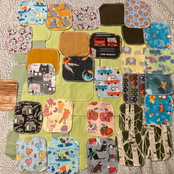 Organic Handkerchief Soft White Hankies 100% Cotton Flannel EDC Hanks ...