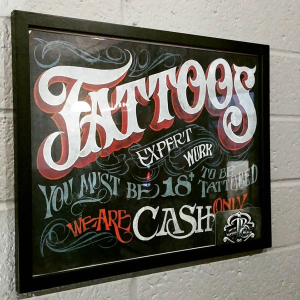 Tattoo Policy Tattoo Shop Sign I Tattoo Shop Decor I Tattoo Artist Gift ...