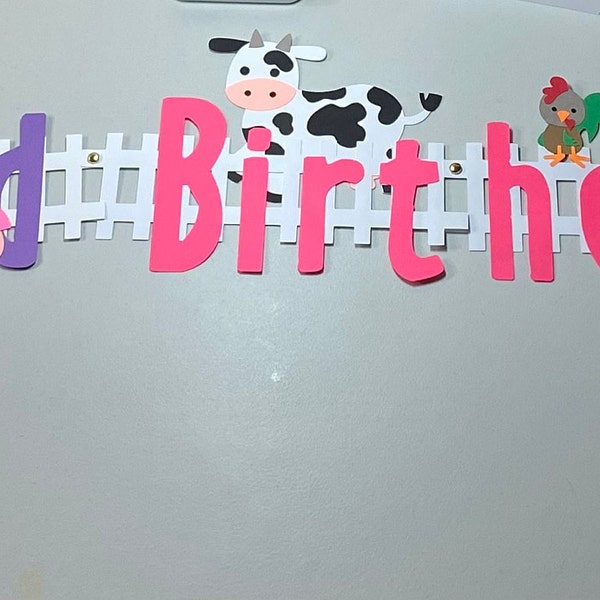 Farm Animal Party Banner SVG Bundle - Etsy