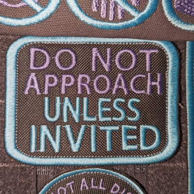 2x4 STOP No Touch No Talk Let Me Work Patch - Etsy