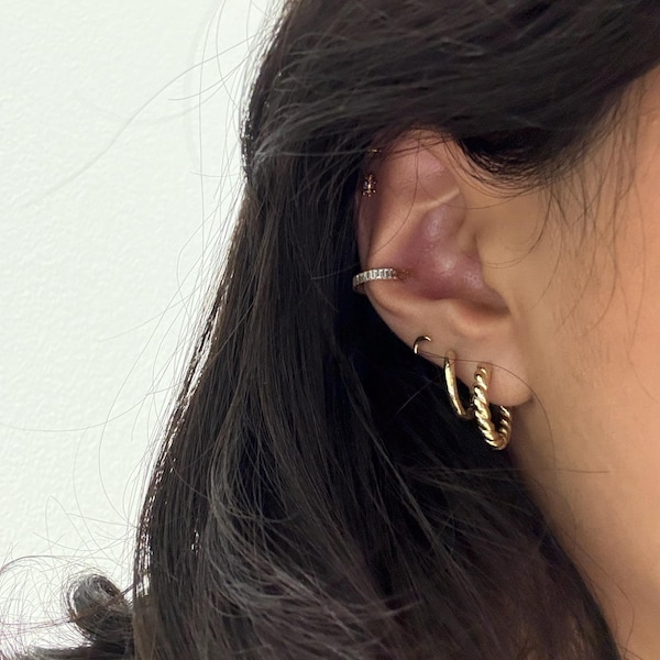 Spiral Snake Conch Earring, 316L Stainless Steel Conch Clicker, Conch ...