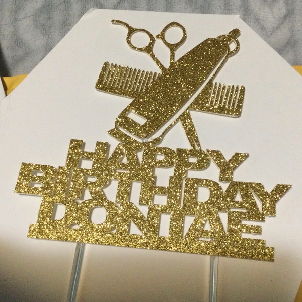 Barber Cake Topper, Barber Topper, Barber Birthday Cake Topper, Hair ...