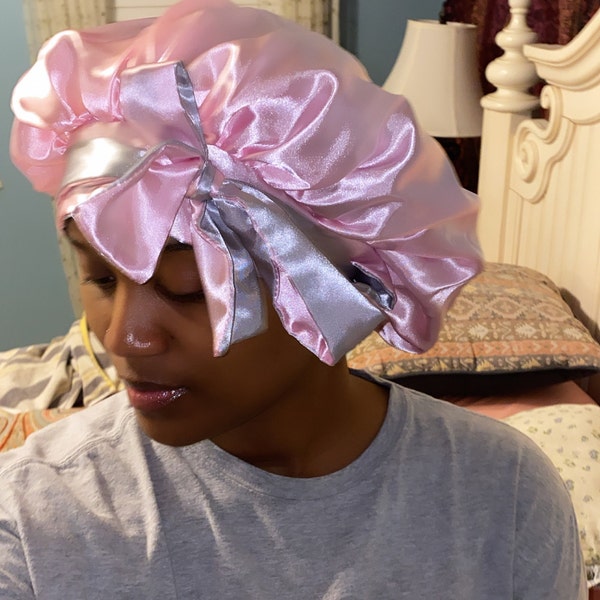 All Satin Reversible Tie Bonnet | Double Layered | Multiple Colors ...