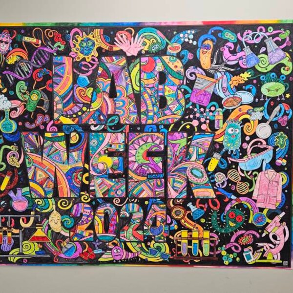 Lab Week 2025 Theme Poster Coloring Page Giant Sheet Lab Week Clinical ...
