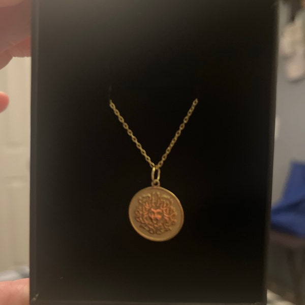 14k Gold Medusa Necklace, Personalized Medusa Pendant, Medusa Mythology ...