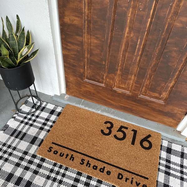 Doormat Address Custom Address Door Mat Large Custom Doormat ...