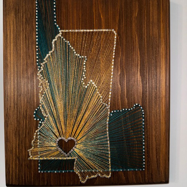 Made to Order California String Art State Sign, Wood Sign, Wedding Gift, Home State, State Shape ...