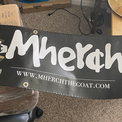 Canopy Vinyl Banner 9ft X 1ft Full Color Custom Printed Banner Full Kit ...