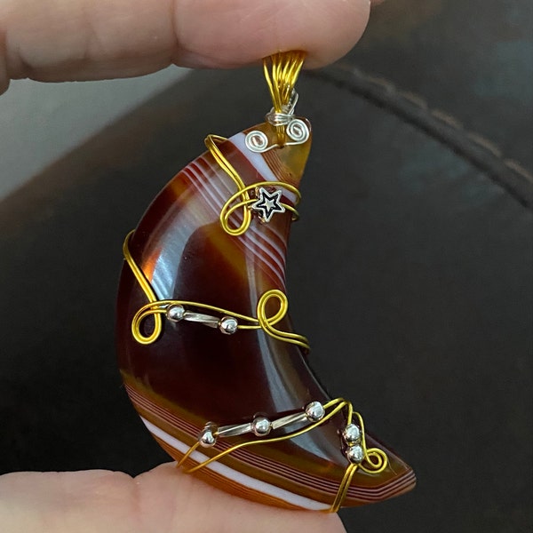 Red or Rusty Colored Agate Stone Pendants/swirl Design/unique/gorgeous ...