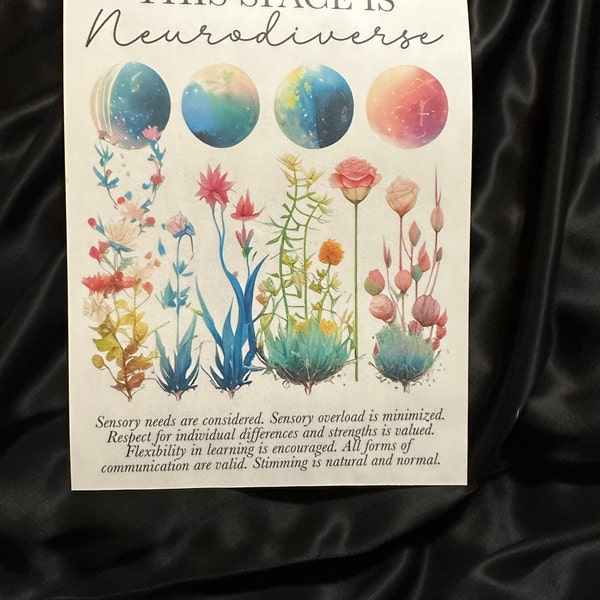 This Space is Neurodiverse Print | Neurodiversity Poster ...
