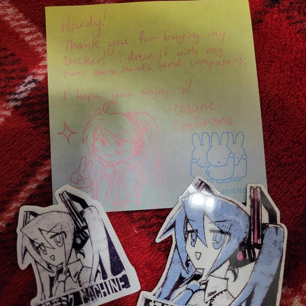 Alien Kasane Teto Sticker Chibi Gnarp Gnarp Ver. - Etsy