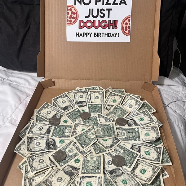 The Best Part of A Pizza is the Dough Sign, Pizza Box Money Sign, Money ...