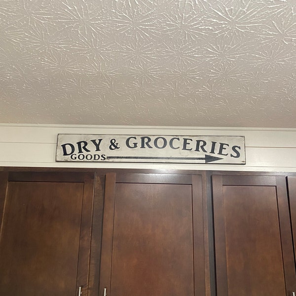 Dry Goods and Groceries Sign - Farmhouse Sign - Grocery Sign - Rustic ...