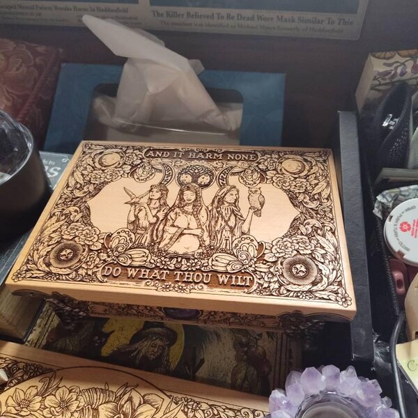 Altar Table Tree of Life Viking Engraved, Norse Wooden Ritual Table ...