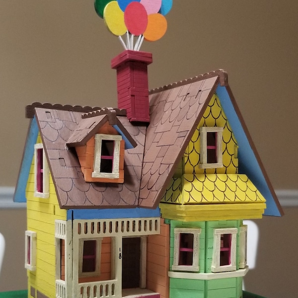 Wood Model Kit of up House 3D Puzzle - Etsy