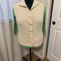 Women's Lace Panel Sweater Knitting Pattern 4 Ply Yarn Cotton or Wool ...