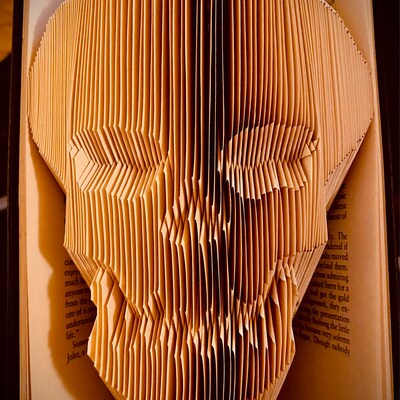 Book Folding Pattern SKULL 186 Folds Tutorial With Simple Pattern Heart ...