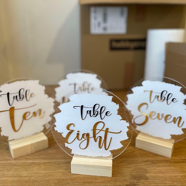 VINYL ONLY Wedding Vinyl Table Numbers Stickers Decal for Seating Plan ...