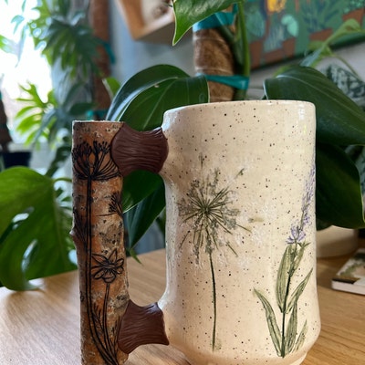 Handmade Ceramic Honey Pot, Botanical Pottery, Kitchenwares - Etsy